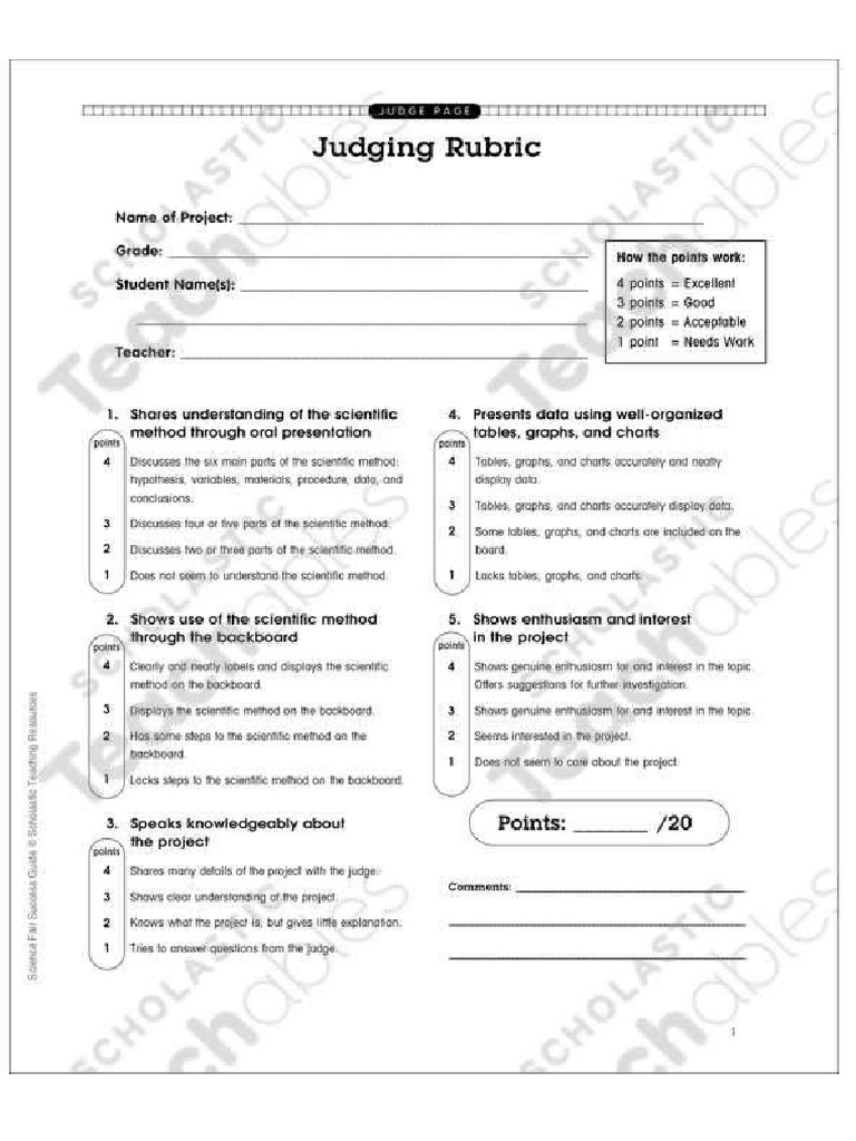 Judging Rubric | PDF