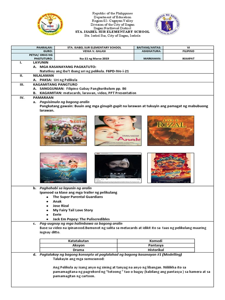 Detailed Lesson Plan 5th Observation | PDF
