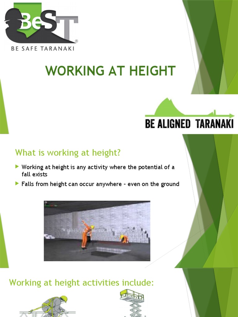 Working at Height Presentation | PDF | Scaffolding | Personal ...