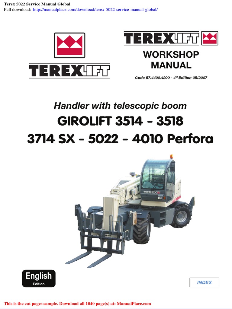 Terex 5022 Service Manual Global | PDF | Pascal (Unit) | Horsepower