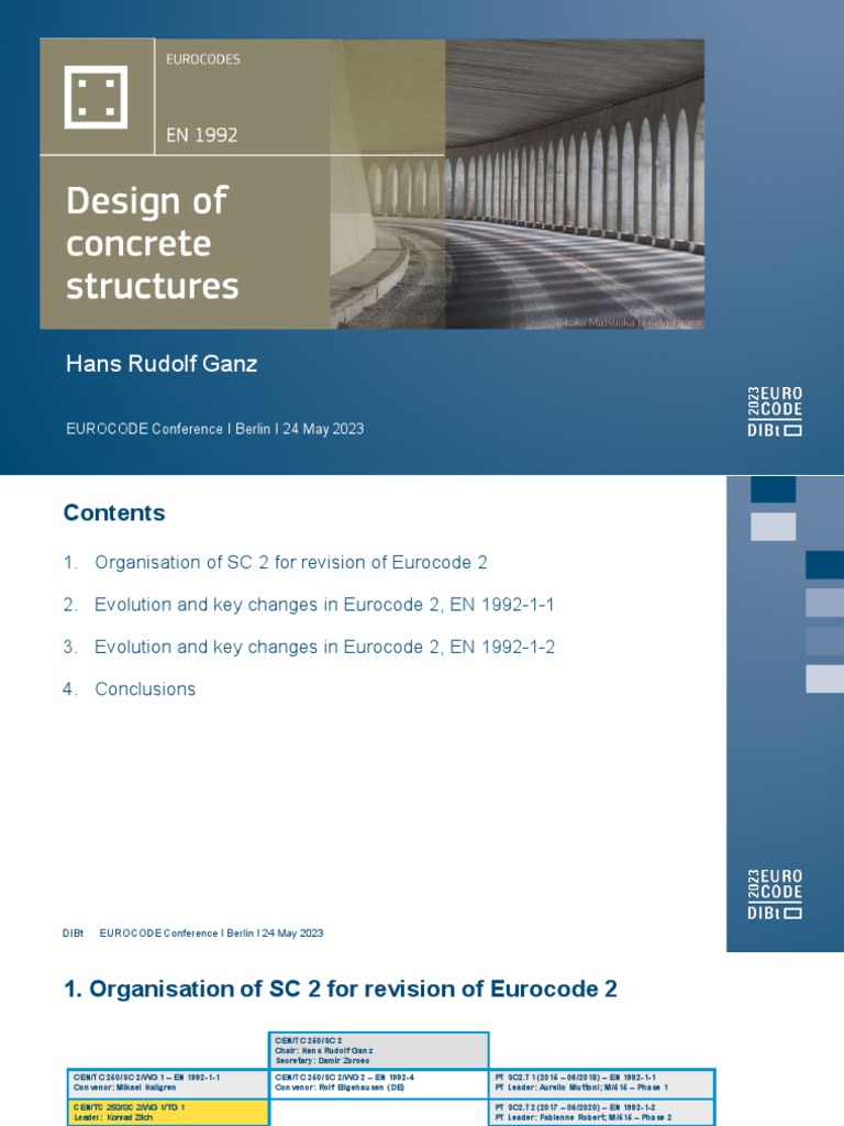 Eurocode Conference 2023 Ganz Eurocode 2 | PDF | Concrete | Prestressed ...