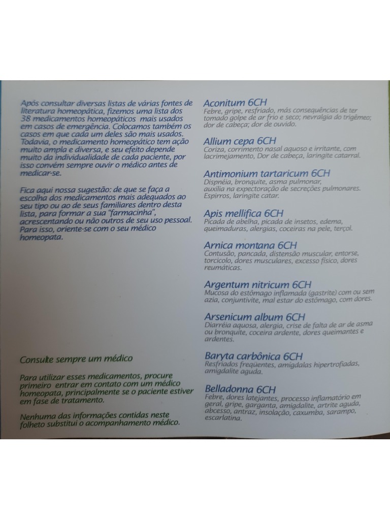 medicamentos homeopaticos basicos | PDF