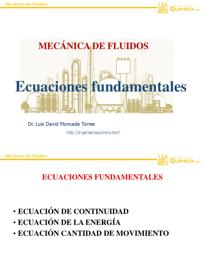 SEMANA 3 Ecuaciones Fundamentales de Un Flujo | PDF | Mecánica de fluidos | Líquidos