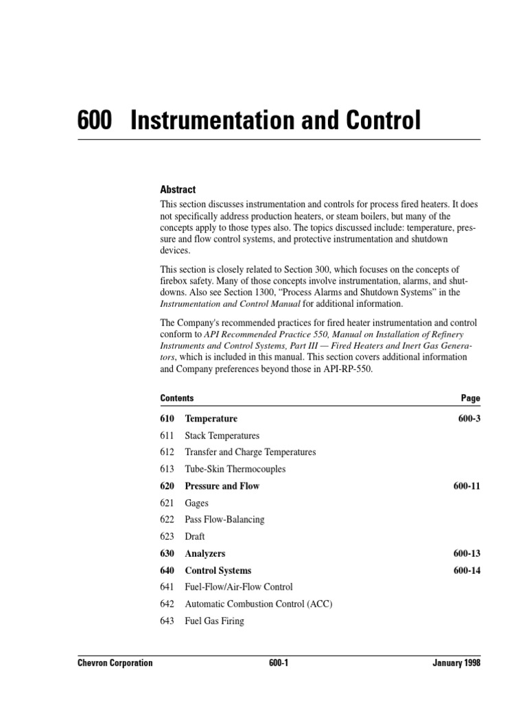 600 Instrumentation and Control | PDF