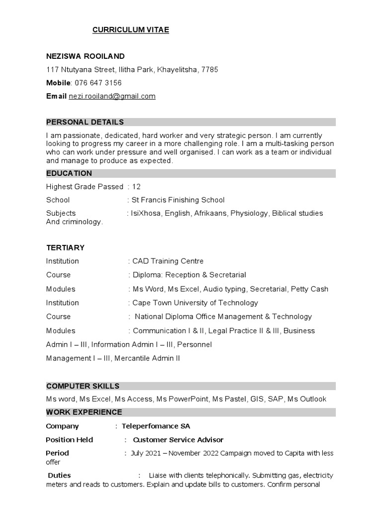 Nezi's Comprehensive CV and Experience | PDF | Employment