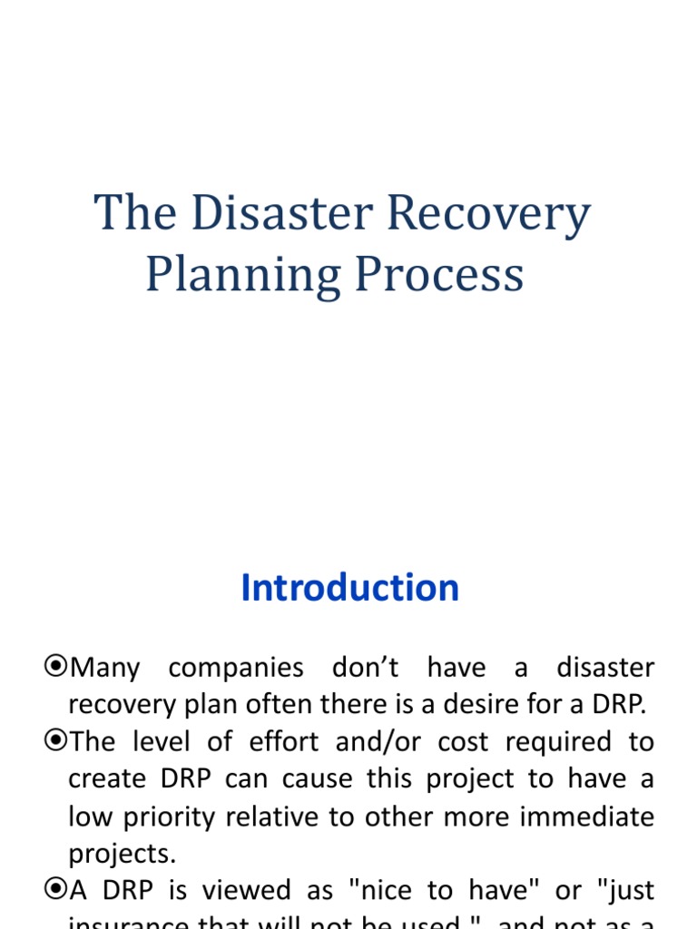 Lecture 10 - Disaster Recovery | PDF