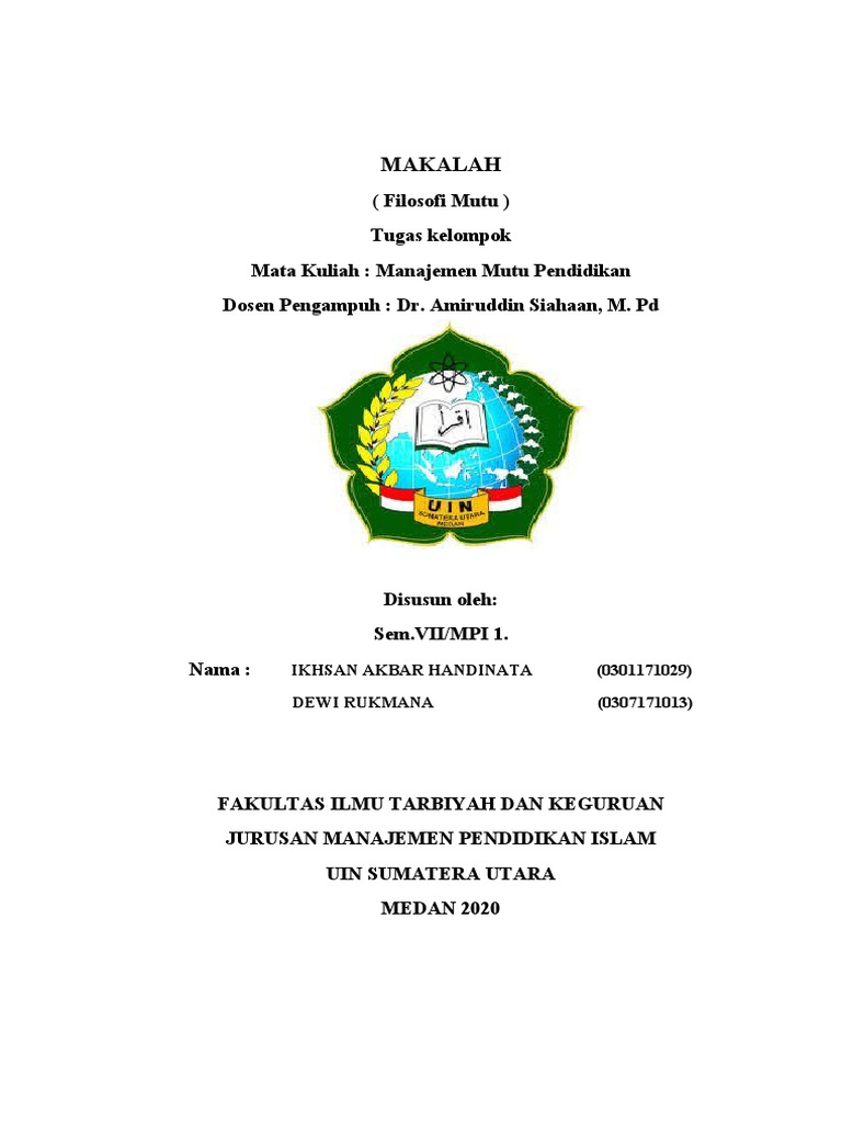 Filosofi - Mutu Kel 1 | PDF