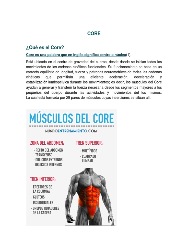 Core Es Una Palabra Que en Inglés Significa Centro o Núcleo | PDF ...