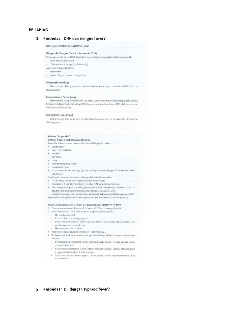 Perbedaan DHF Dan DF | PDF