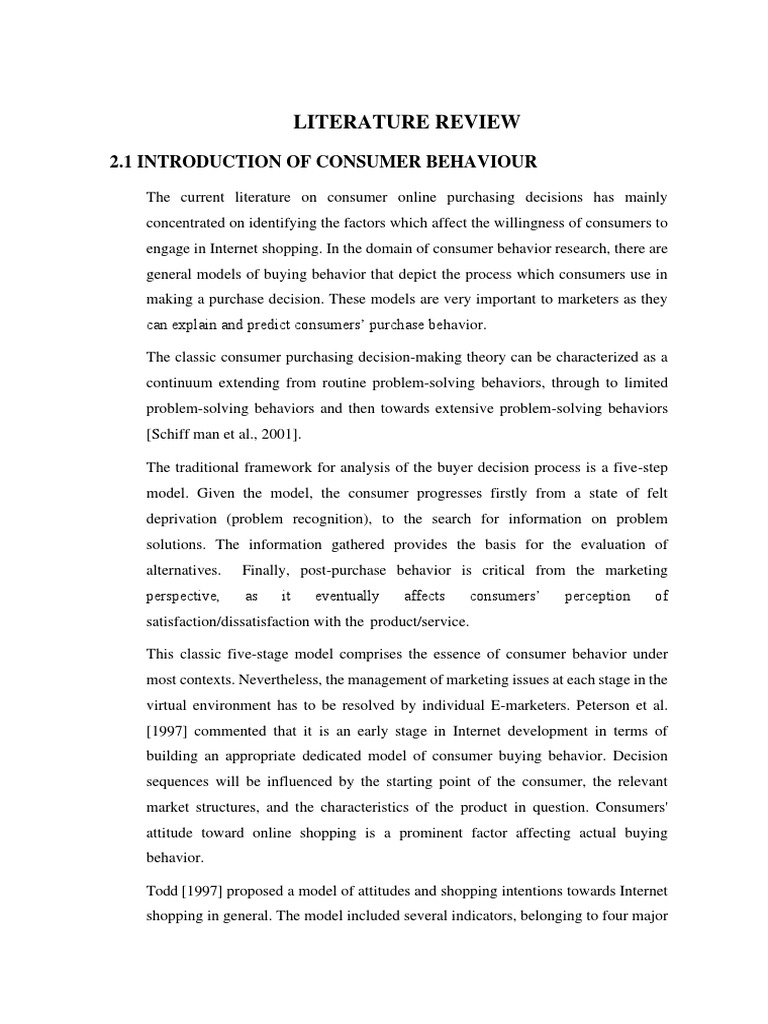 Chapter 2 Literature Review | PDF | E Commerce | Credit Card