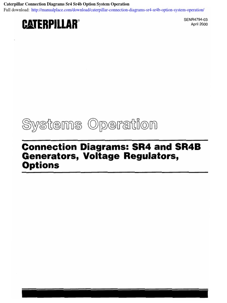 Caterpillar Sr4/Sr4b Connection Diagrams | PDF | Technology & Engineering