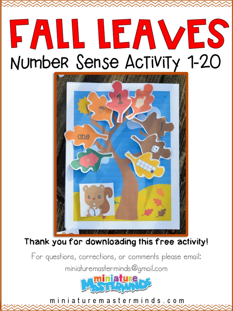 Fall Leaves Number Sense Activity | PDF | Home & Garden