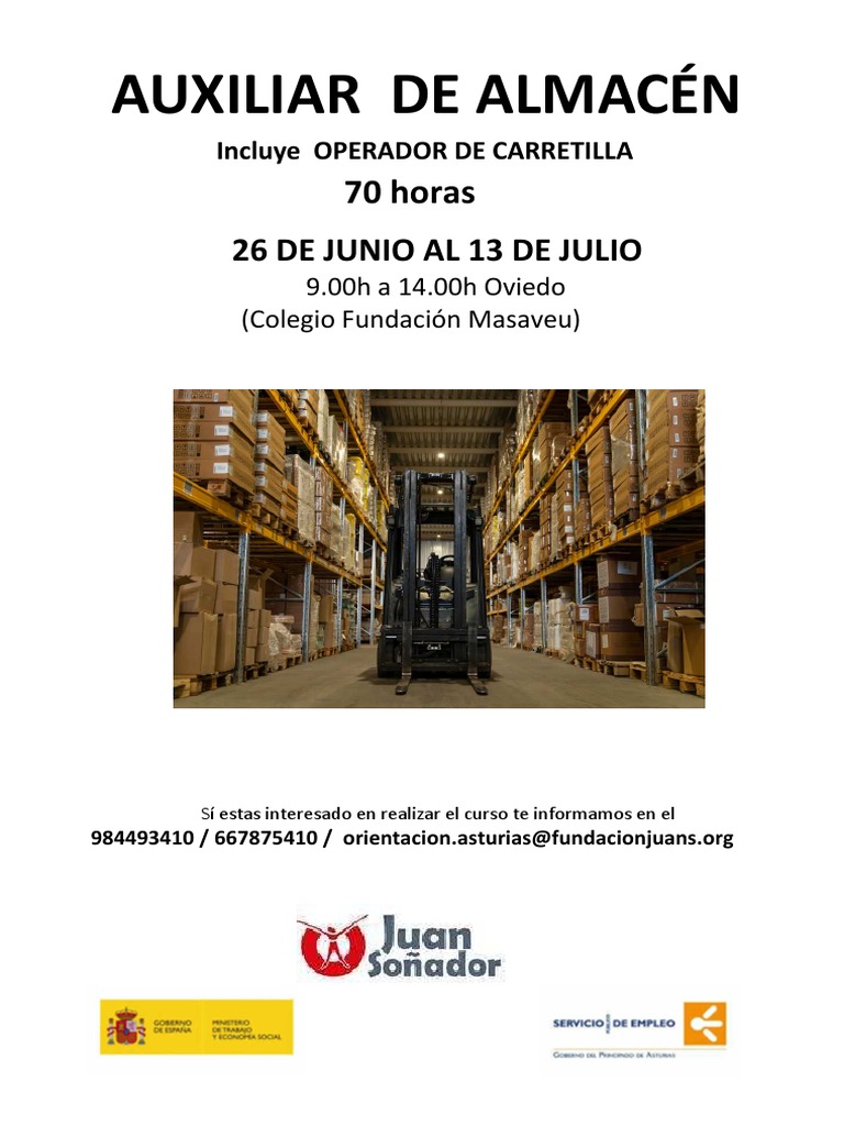 Cartel Auxiliar Almacen | PDF