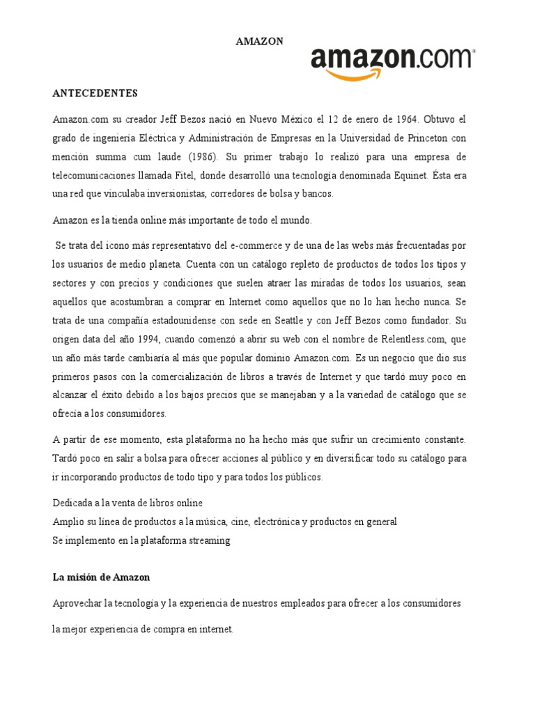 Caso Amazon 2022 | PDF | Comercio electrónico | Computación en la nube
