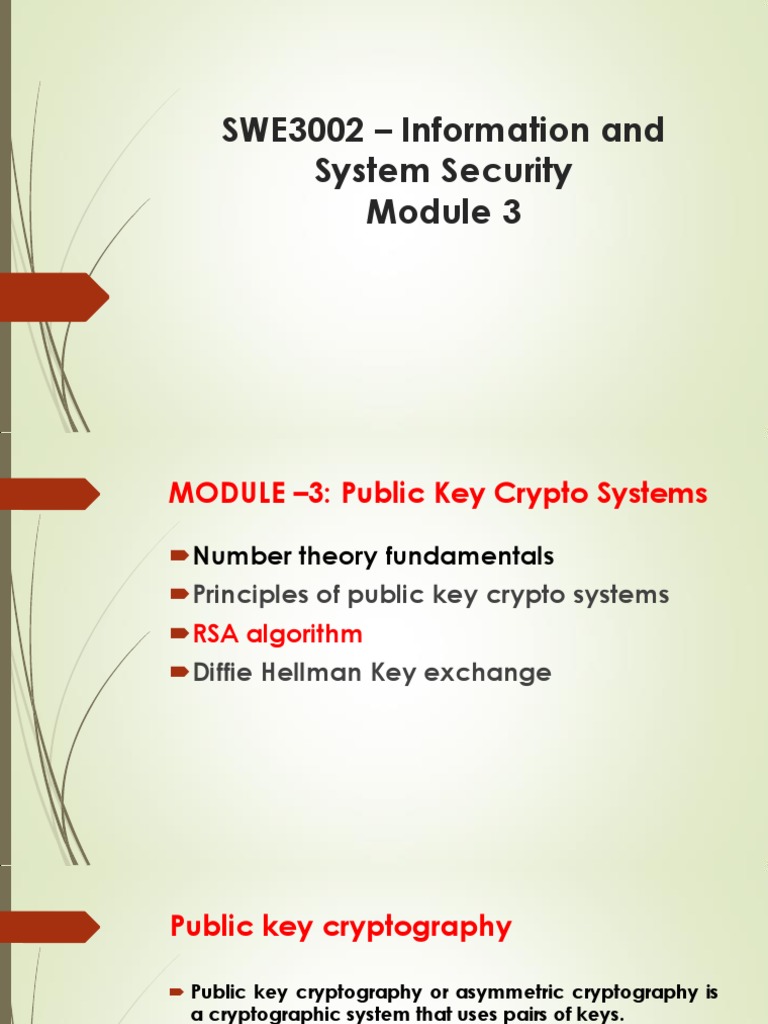Module 3 Topic 3 | Download Free PDF | Public Key Cryptography | Key (Cryptography)
