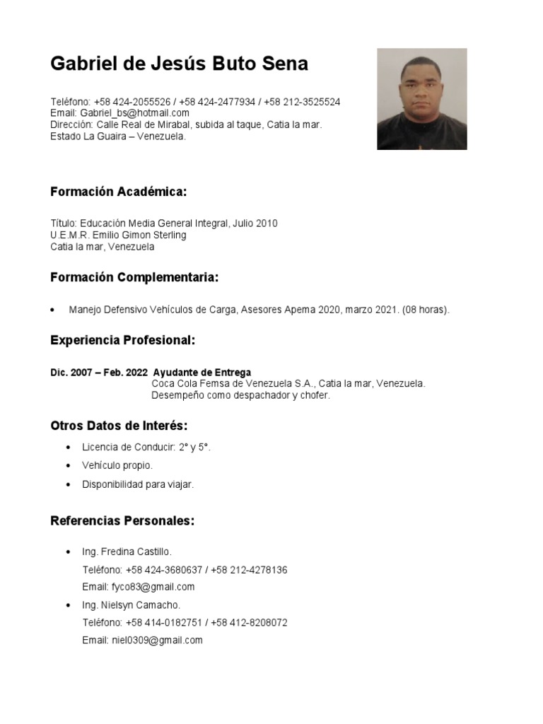 CV Gabriel Buto | PDF