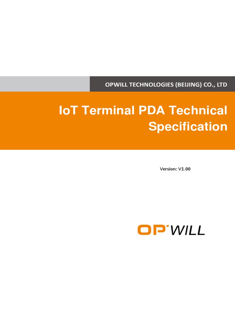 FTS60 PDA Specification V1.0 | PDF | Computer Network | Streaming Media