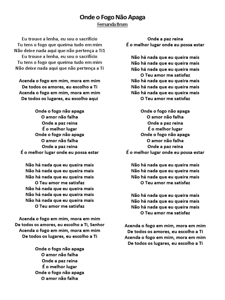Onde o Fogo Não Apaga | PDF