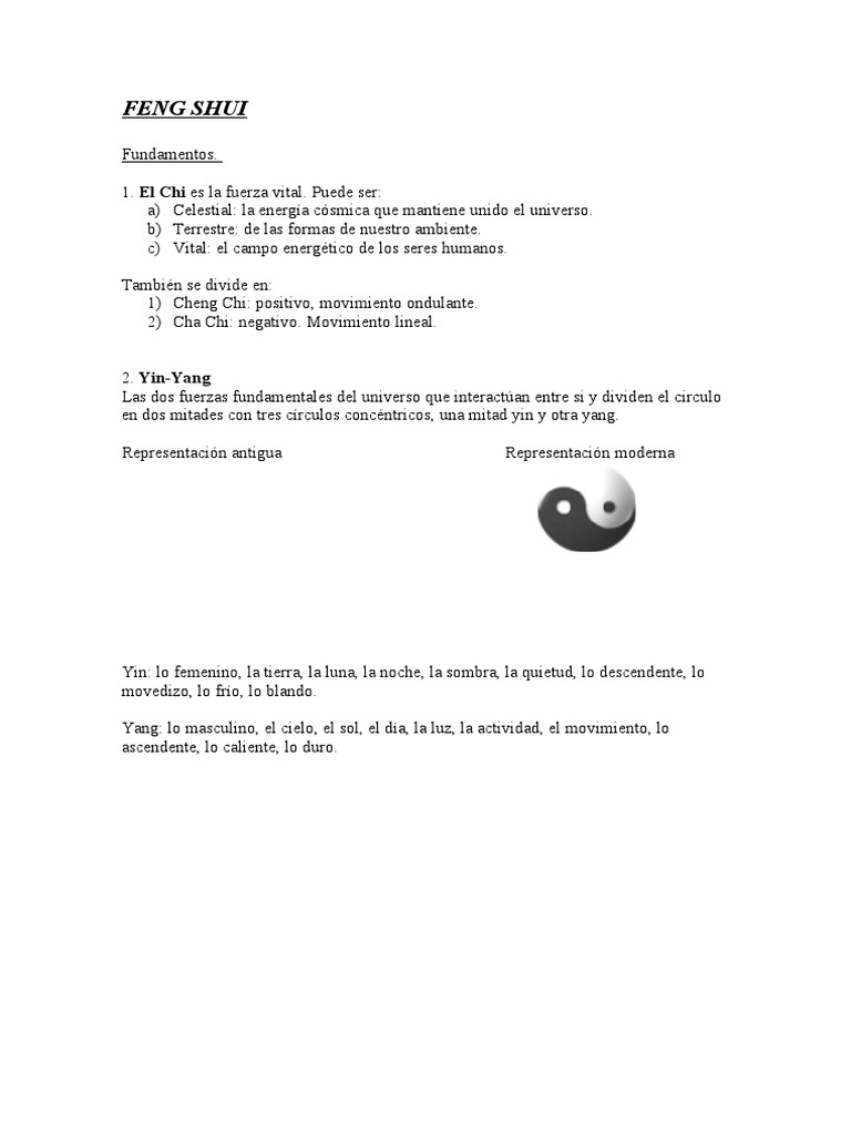 Feng Shui | PDF | Yin y yang | Agua