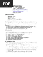 World Bank CV Template | PDF | Project Management