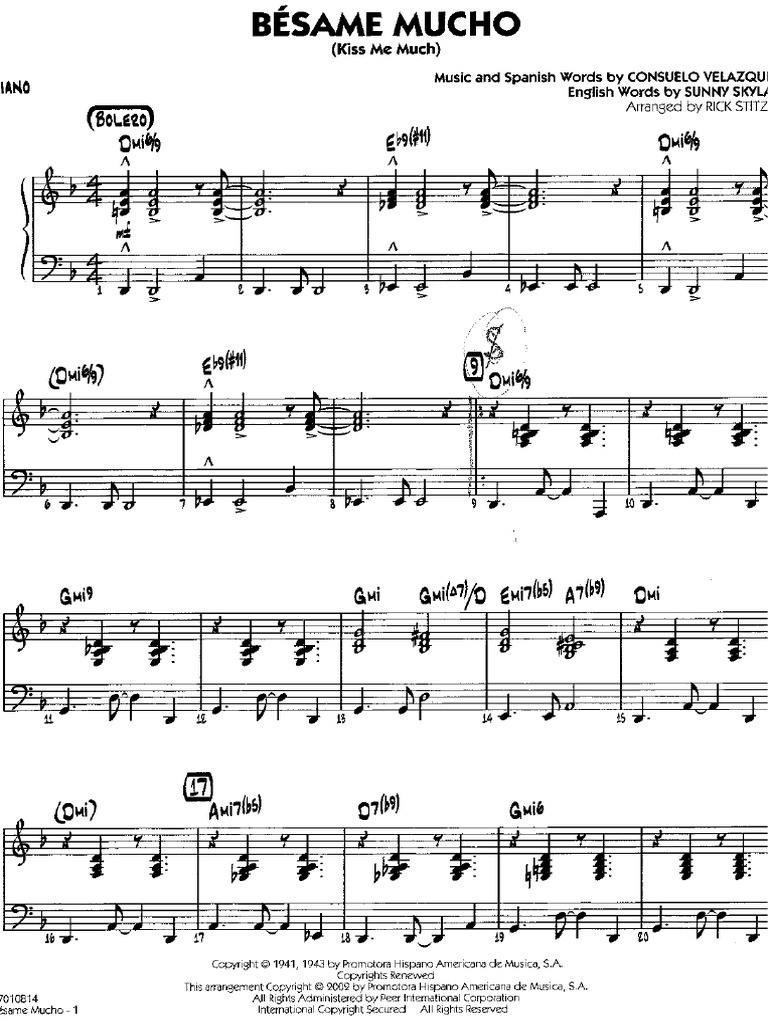 Besame Mucho - Piano (2052) | PDF