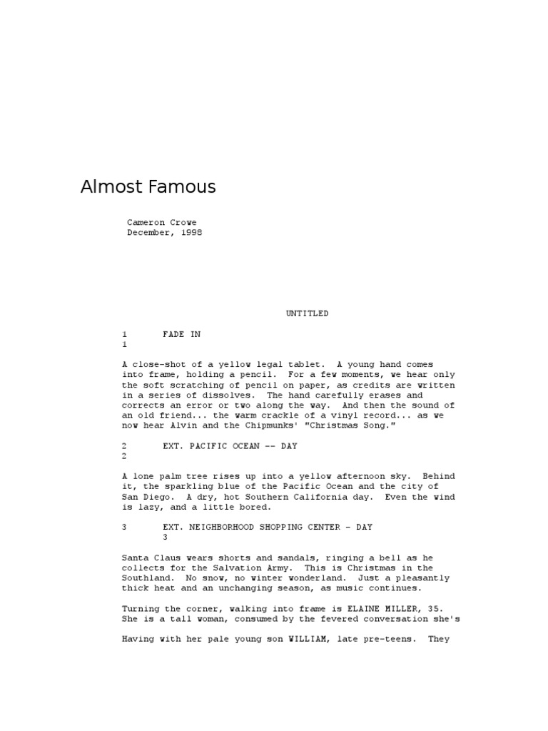 Almost Famous | PDF | Leisure