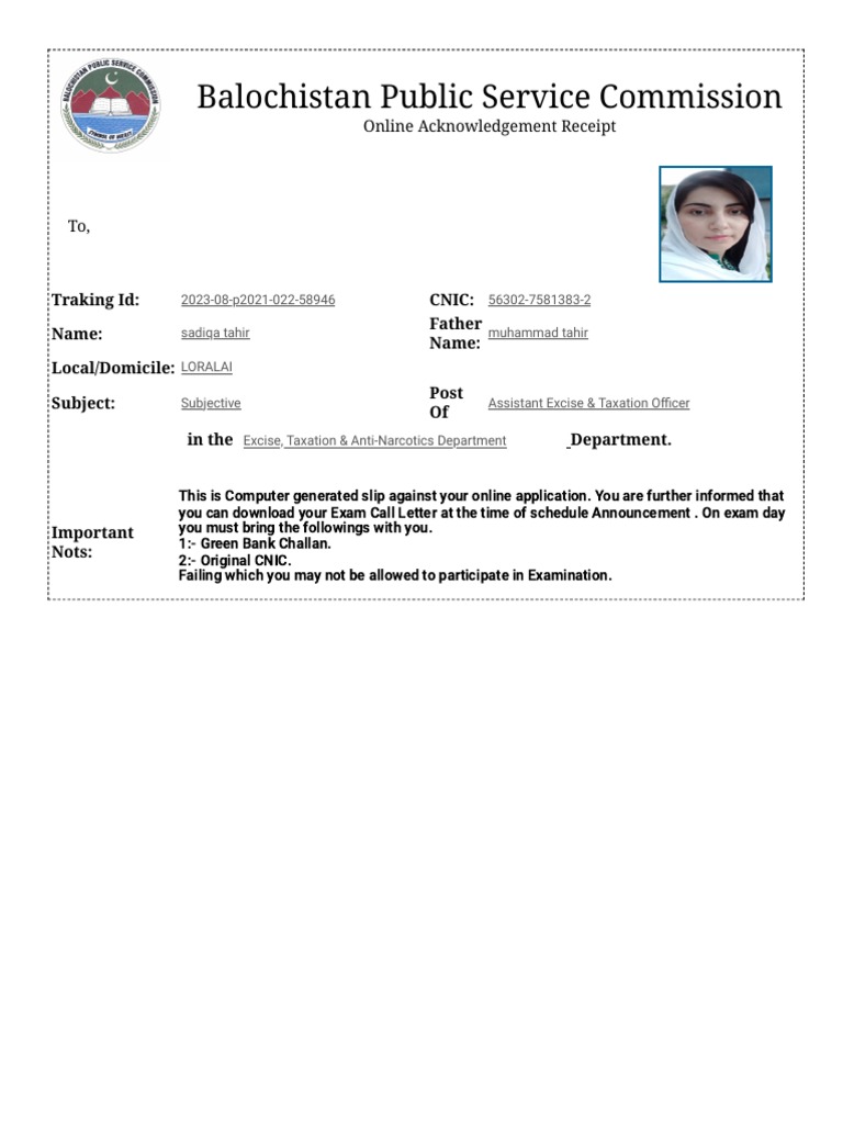 Excise&Taxation Officer BPSC | PDF