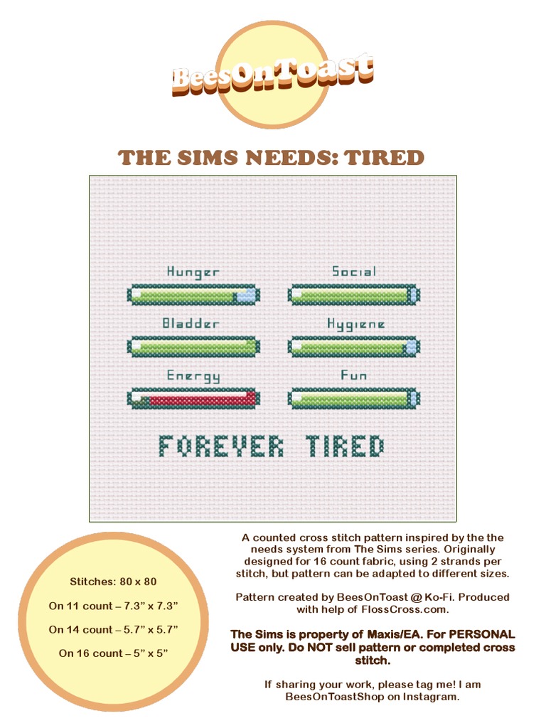 The Sims Needs Tired | PDF
