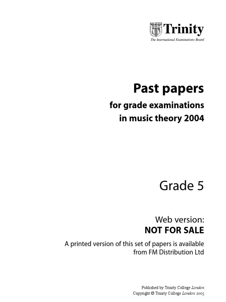 Grade 5 Theory Papers | PDF | Musical Compositions | Music Theory