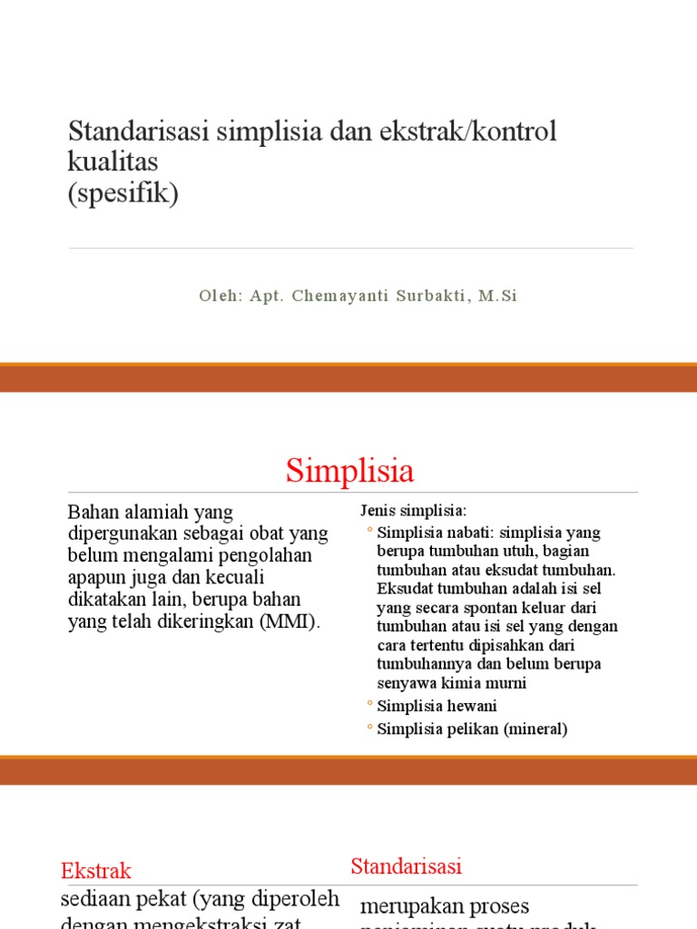 Standarisasi Spesifik | PDF