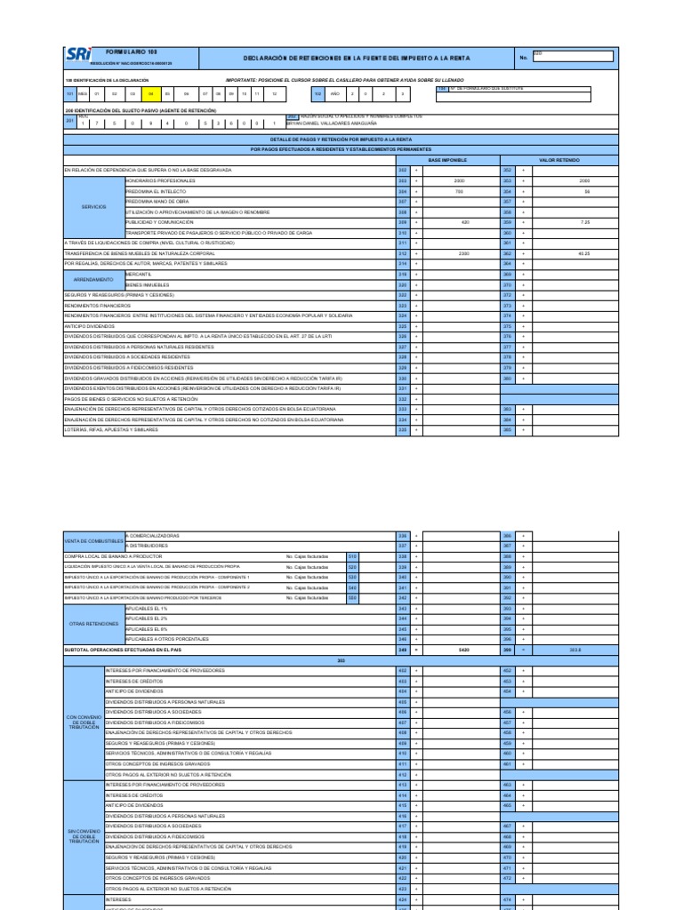 Formulario 103 | PDF