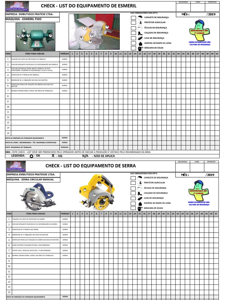Check - List Do Equipamento Manutençao | PDF
