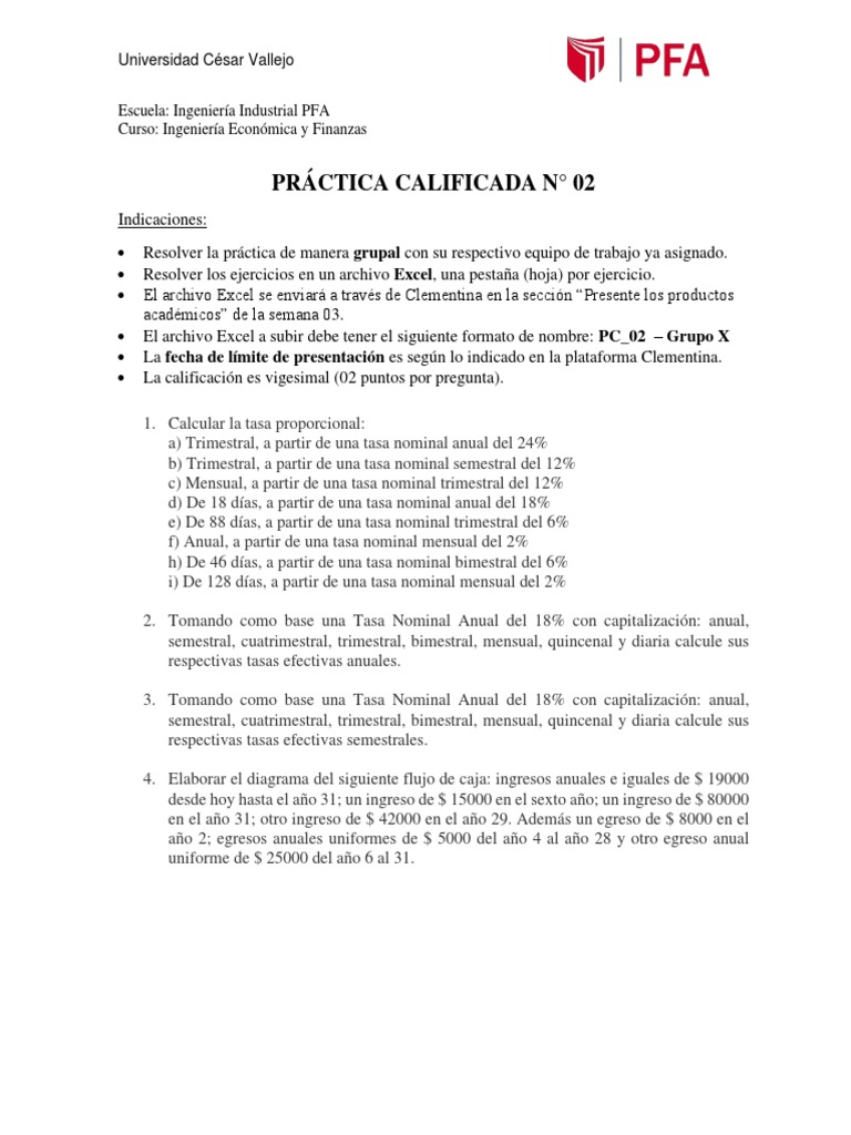 Practica Calificada Grupal Nro 02 Trujillo 2023-1 | PDF