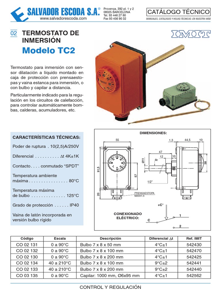 Termostato de Inmersión | PDF | Bienes manufacturados | Temperatura