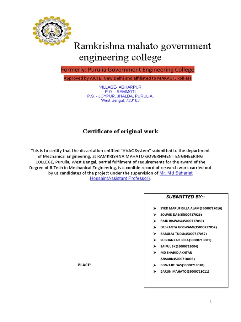 HVAC Project Report-2 | PDF