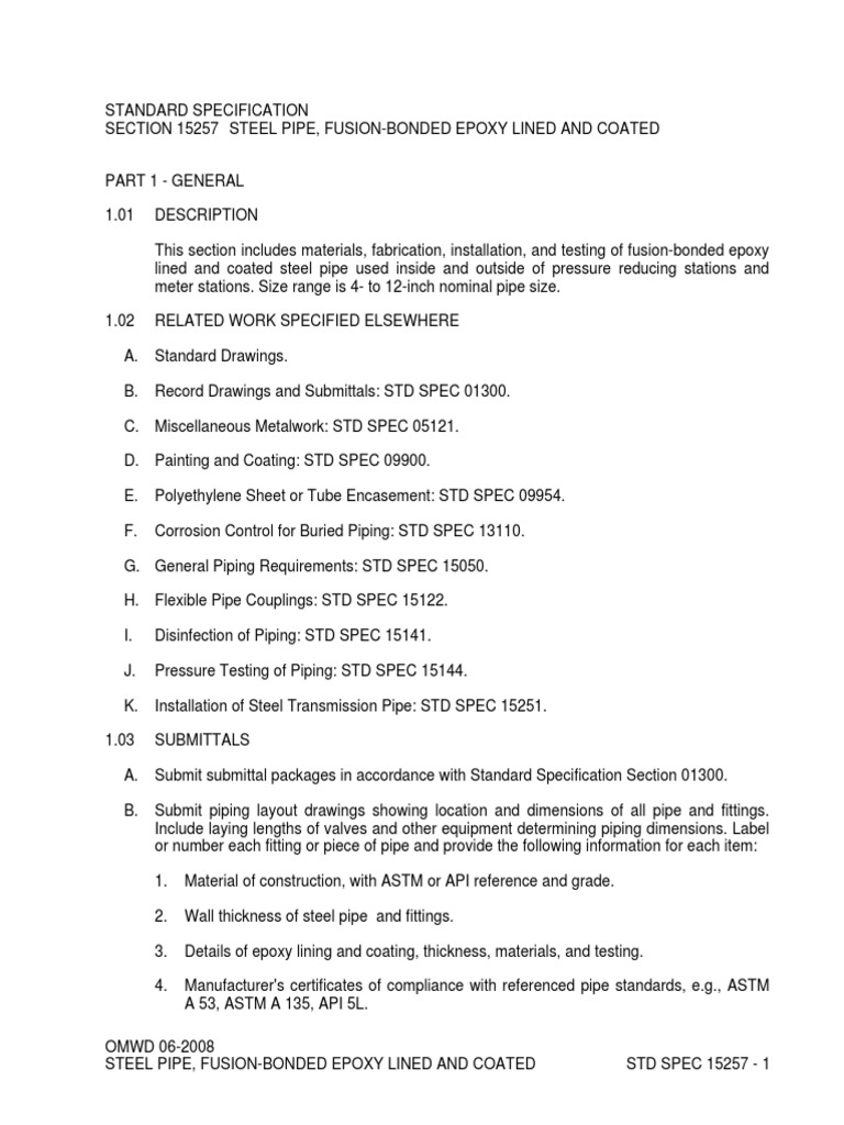 STD 15257 | PDF | Pipe (Fluid Conveyance) | Welding