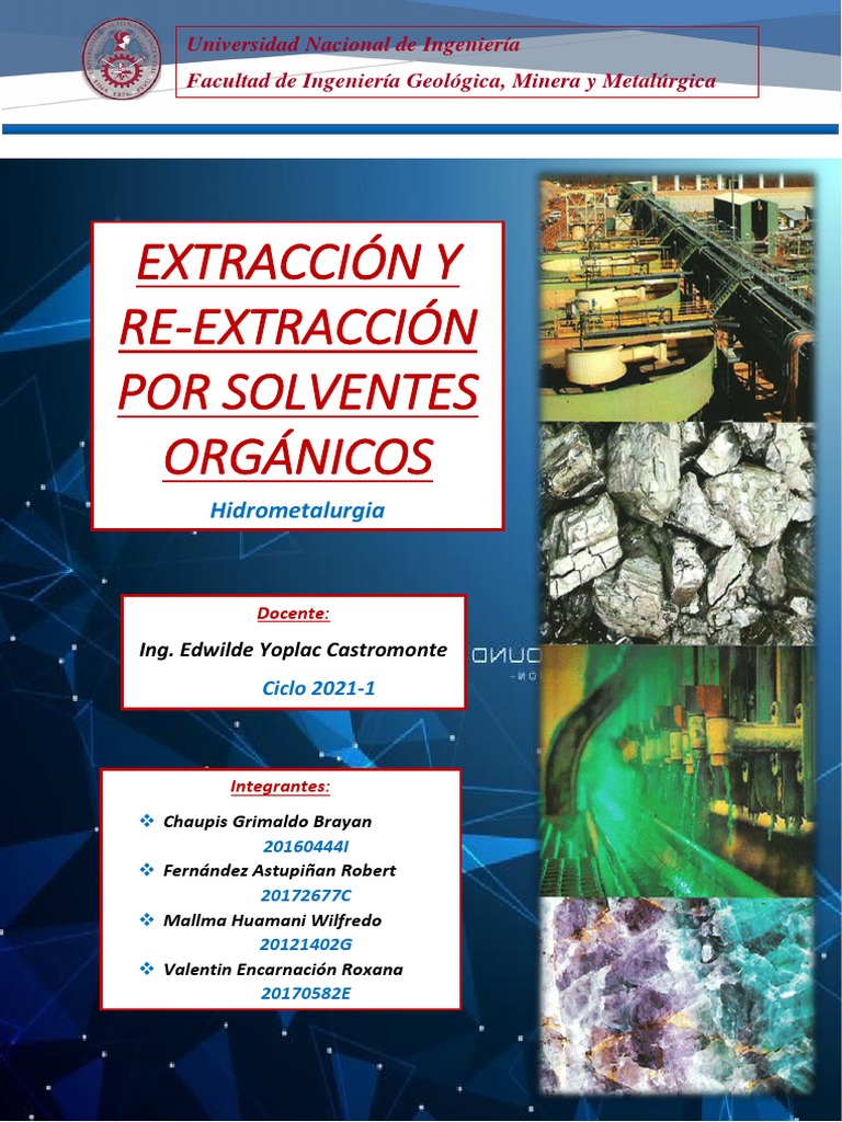 Extracción y Re-Extracción Por Solventes Orgánicos | PDF