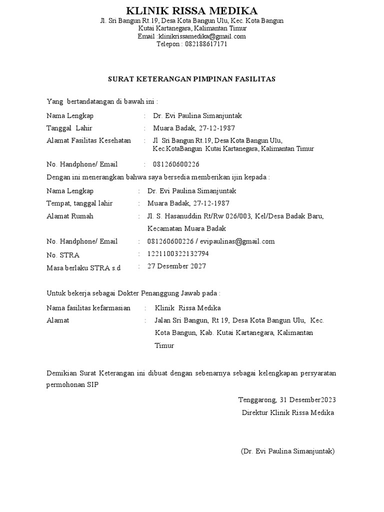 Kop - Apotek Surat Pimpinan | PDF
