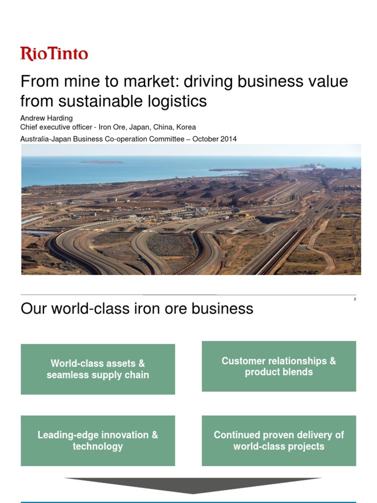 From Mine To Market Driving Business Value From Sustainable Logistics | PDF | Supply Chain ...