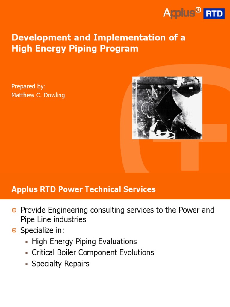 High Energy Piping Program Overview | PDF | Creep (Deformation) | Risk