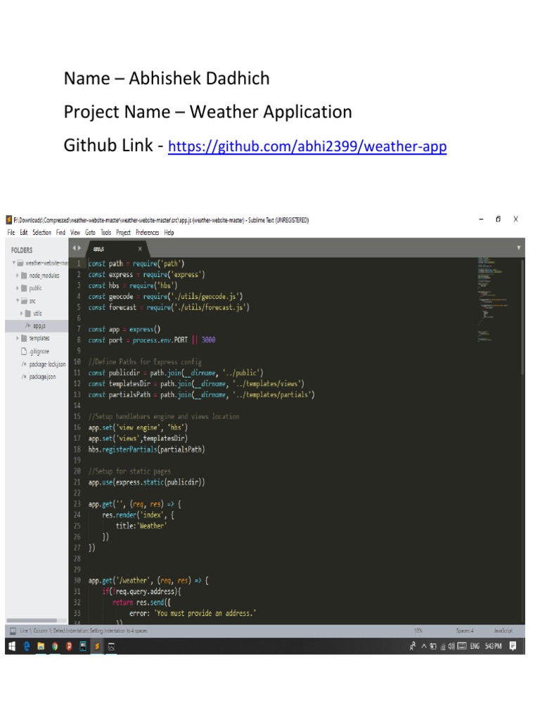 Weather App by Abhishek Dadhich | PDF | Art | Computers