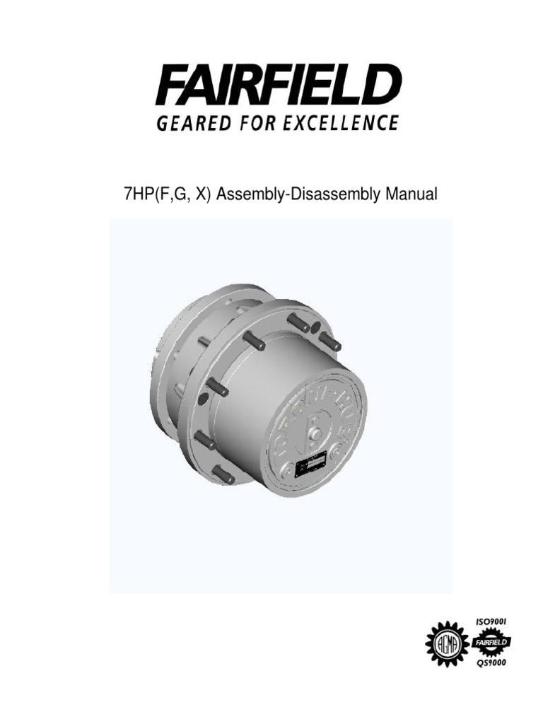 Fairfield Drive Hub Assembly Manual | PDF