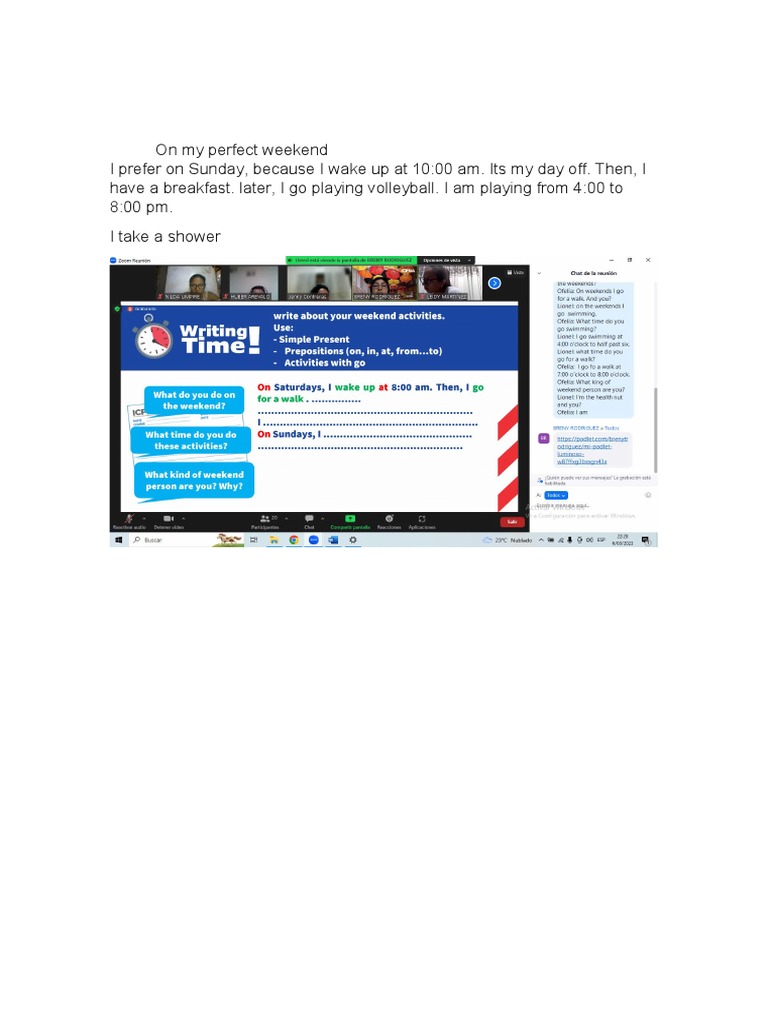 On My Perfect Weekend | PDF