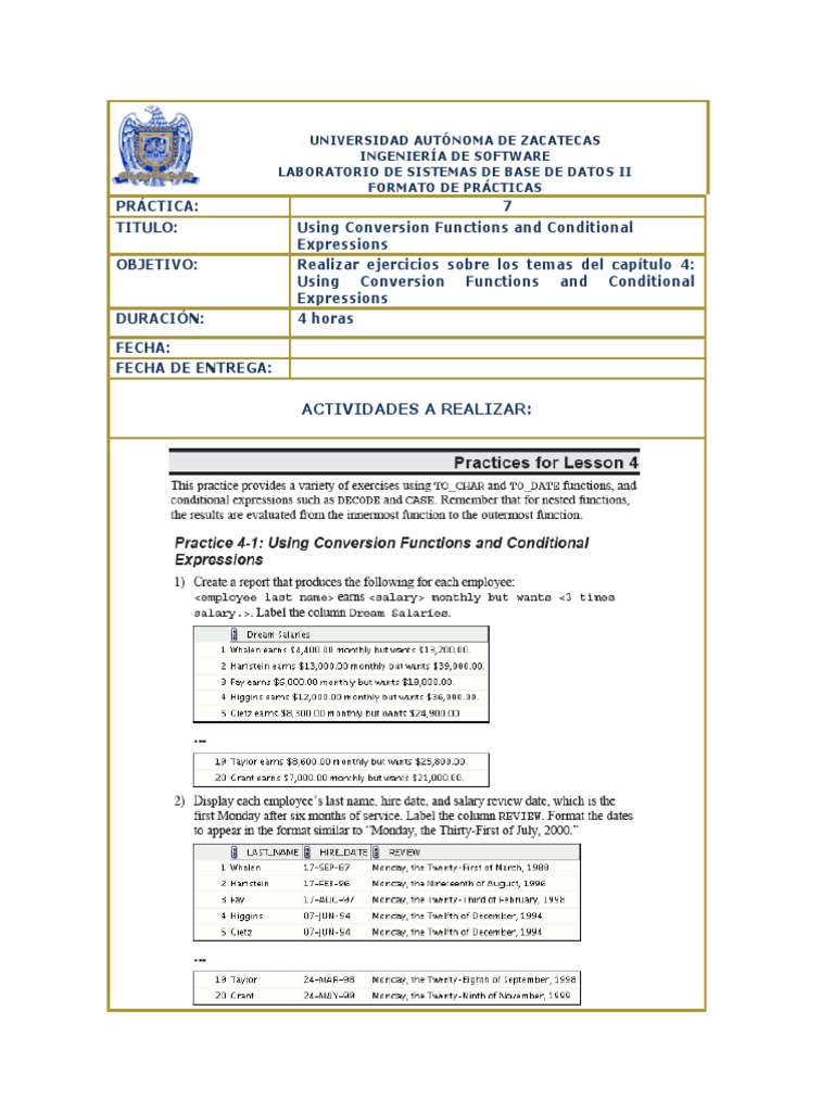 Practica 7 LSBDII | PDF