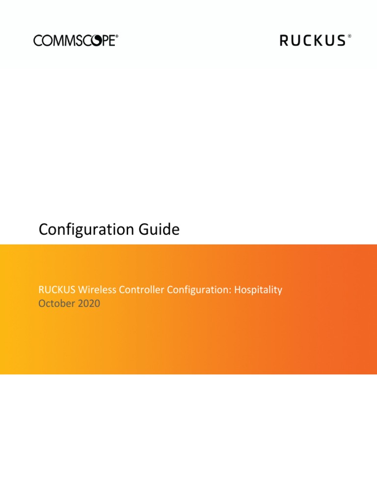 RUCKUS Wireless Controller Configuration Guide for Hospitality | PDF ...