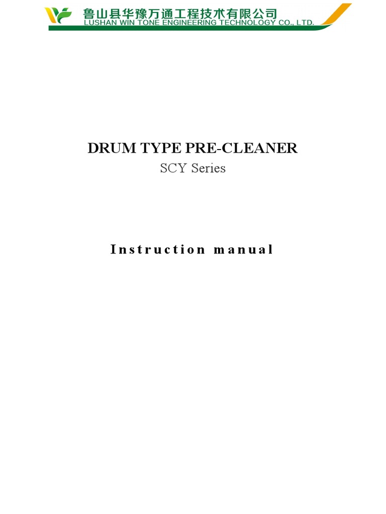 SCY Drum Type Pre Cleaner | PDF