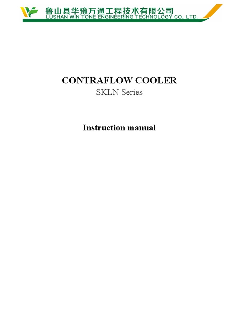 SKLN Contraflow Cooler | PDF