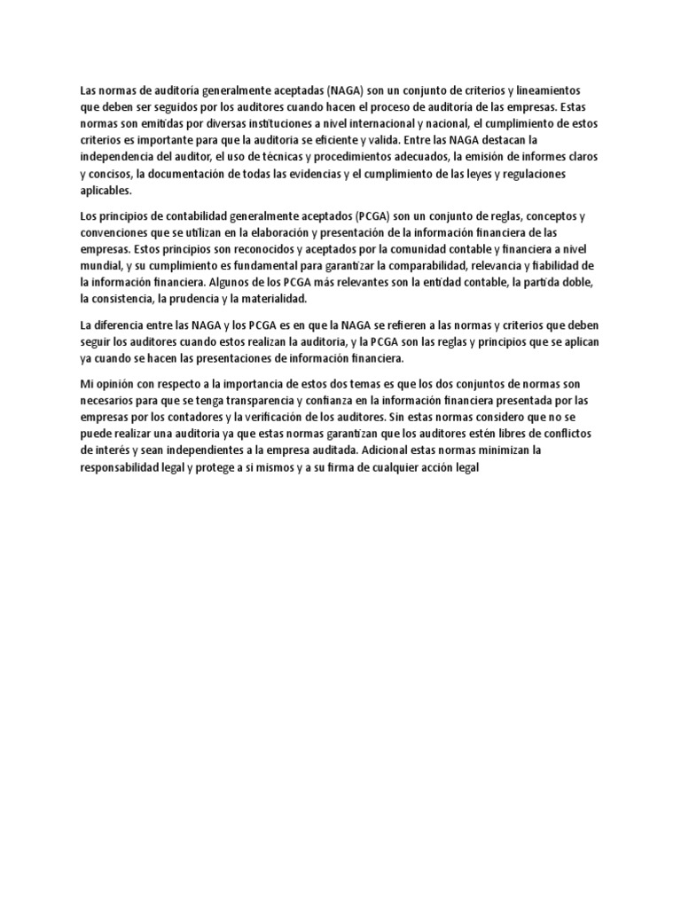 Diferencia Entre NAGA y PCGA | PDF