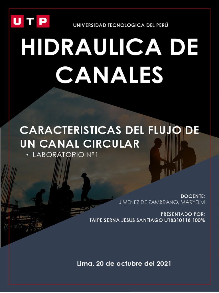 Laboratorio N°1 Caracteristicas Del Flujo de Un Canal Circular | PDF ...