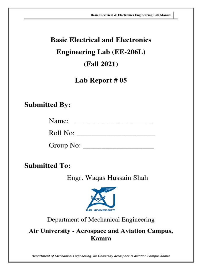 BEE Lab05 - Series and Parallel Combination of Capacitors | PDF | Capacitor | Capacitance
